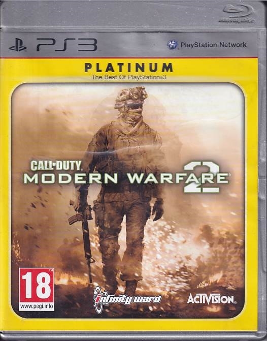 100,- Call of Duty Modern Warfare 2 - Platinum - PS3 - (Genbrug)