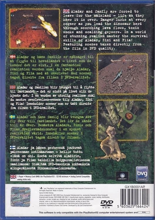 50,- Disneys Dinosaur - PS2 (B Grade) (Genbrug)