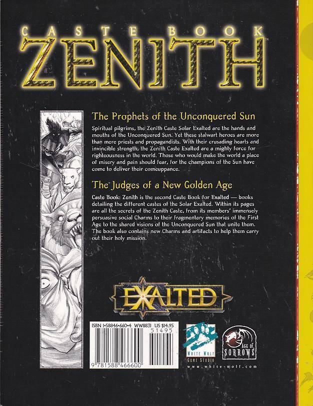 125,- Exalted - Caste Book: Zenith (Genbrug)