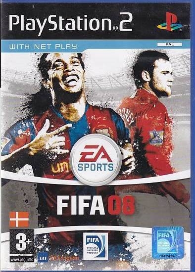 25,- FIFA 08 - Dansk - PS2 (Genbrug)