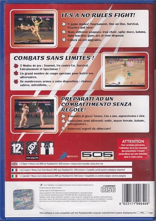 250,- Fighting Angels - PS2 (Genbrug)