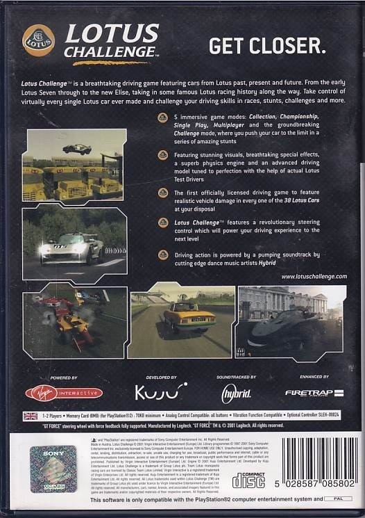 50,- Lotus Challenge - PS2 (Genbrug)