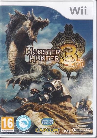 200,- Nintendo Wii - Monster Hunter Tri (Genbrug)