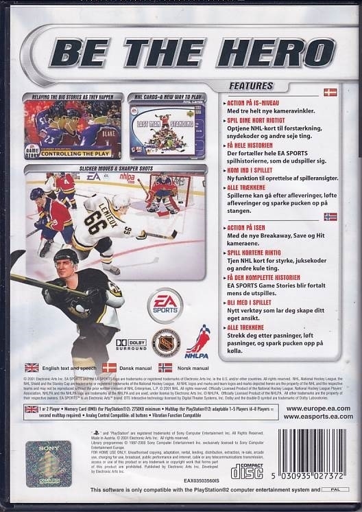 25,- NHL 2002 - PS2 (Genbrug)