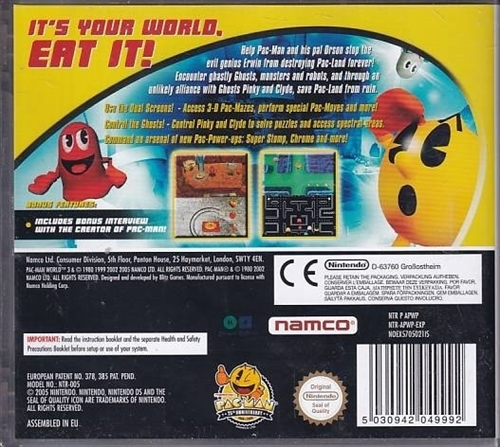 250,- Pac-Man World 3 - Nintendo DS (Genbrug)