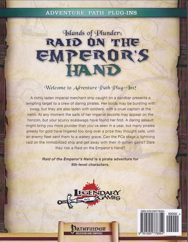 75,- Pathfinder - Raid on the Emperor's Hand - Islands of Plunder (Genbrug)