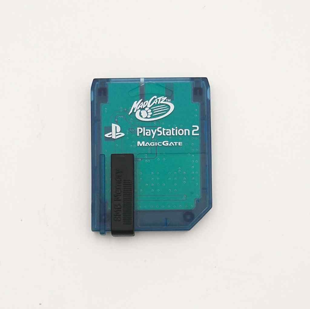 75,- PS2 Memory Card - 8Mb - Clear Blue (Genbrug)