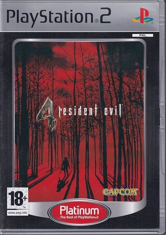 500,- Resident Evil 4 - Platinum - i foile - PS2 (AA Grade) (Genbrug)