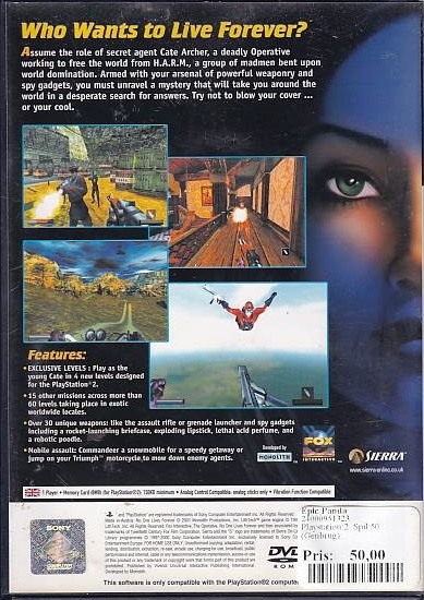 75,- PS2 -The Operative: No One Lives Forever (Genbrug)