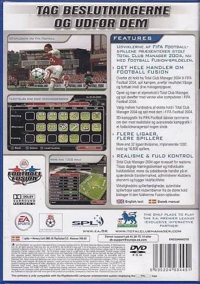 25,- Total Club Manager 2004 - PS2 (B Grade) (Genbrug)